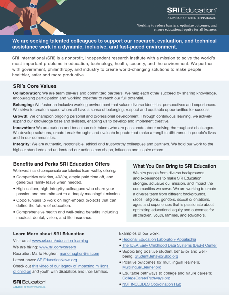 sri-education-work-w-us | Student Behavior Blog